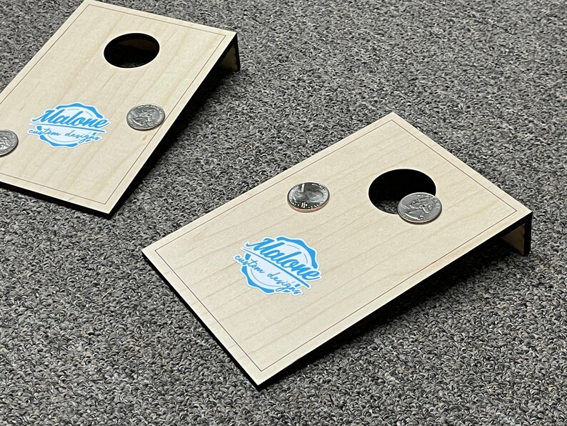 Mini Tabletop Cornhole Coin Bounce Game SVG PDF File Only - Etsy
