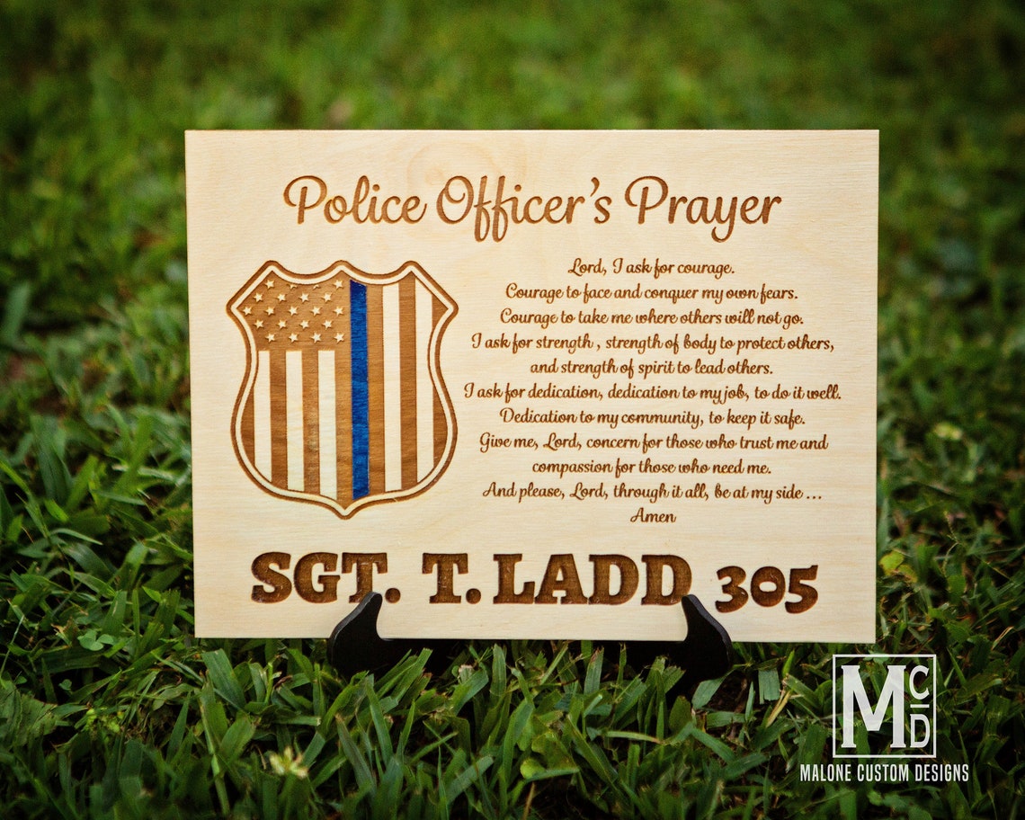 Police Officer's Prayer SVG Design File for Engraving, Vinyl Cutter ...