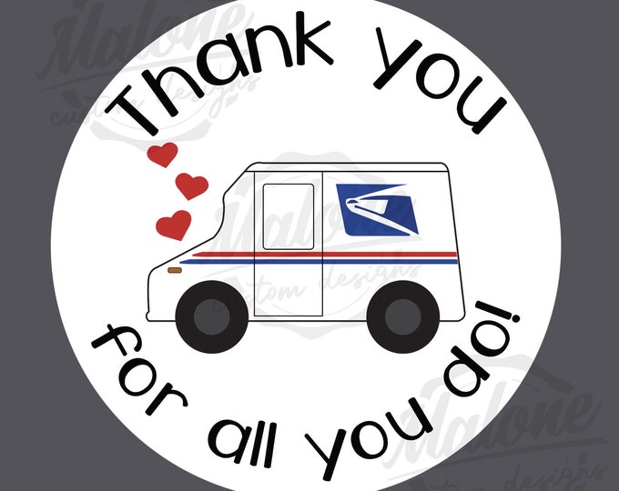 Thanks USPS Sticker - Etsy