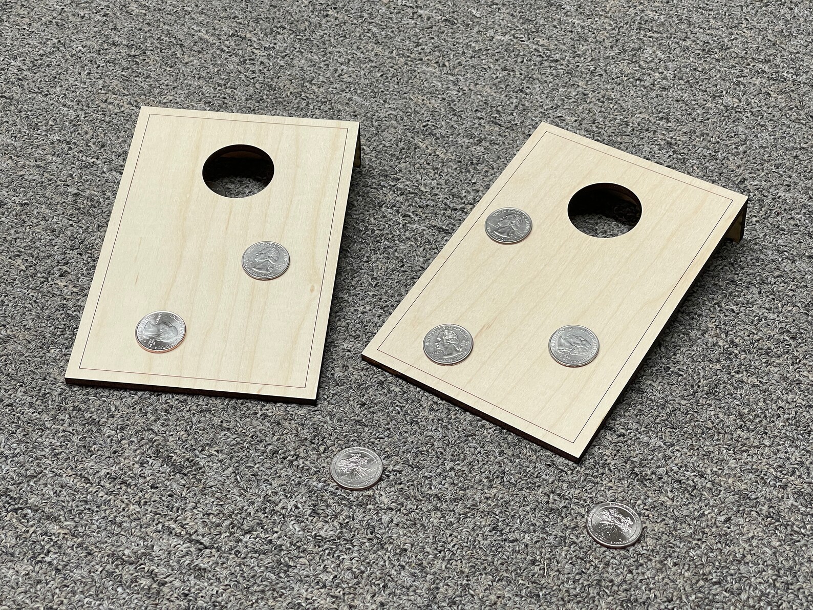 Mini Tabletop Cornhole - Coin Bounce Game SVG PDF File Only Laser Cut ...