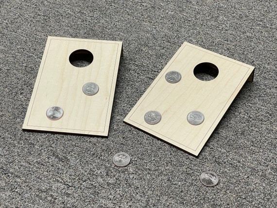 Mini Tabletop Cornhole Coin Bounce Game SVG PDF File Only - Etsy