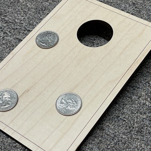 Mini Tabletop Cornhole - Coin Bounce Game SVG PDF File Only Laser Cut ...