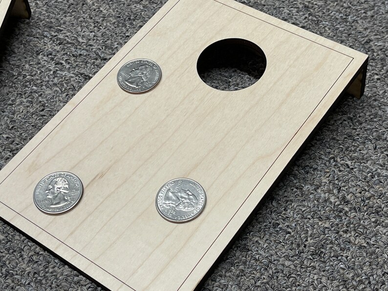 Mini Tabletop Cornhole - Coin Bounce Game SVG PDF File Only Laser Cut ...