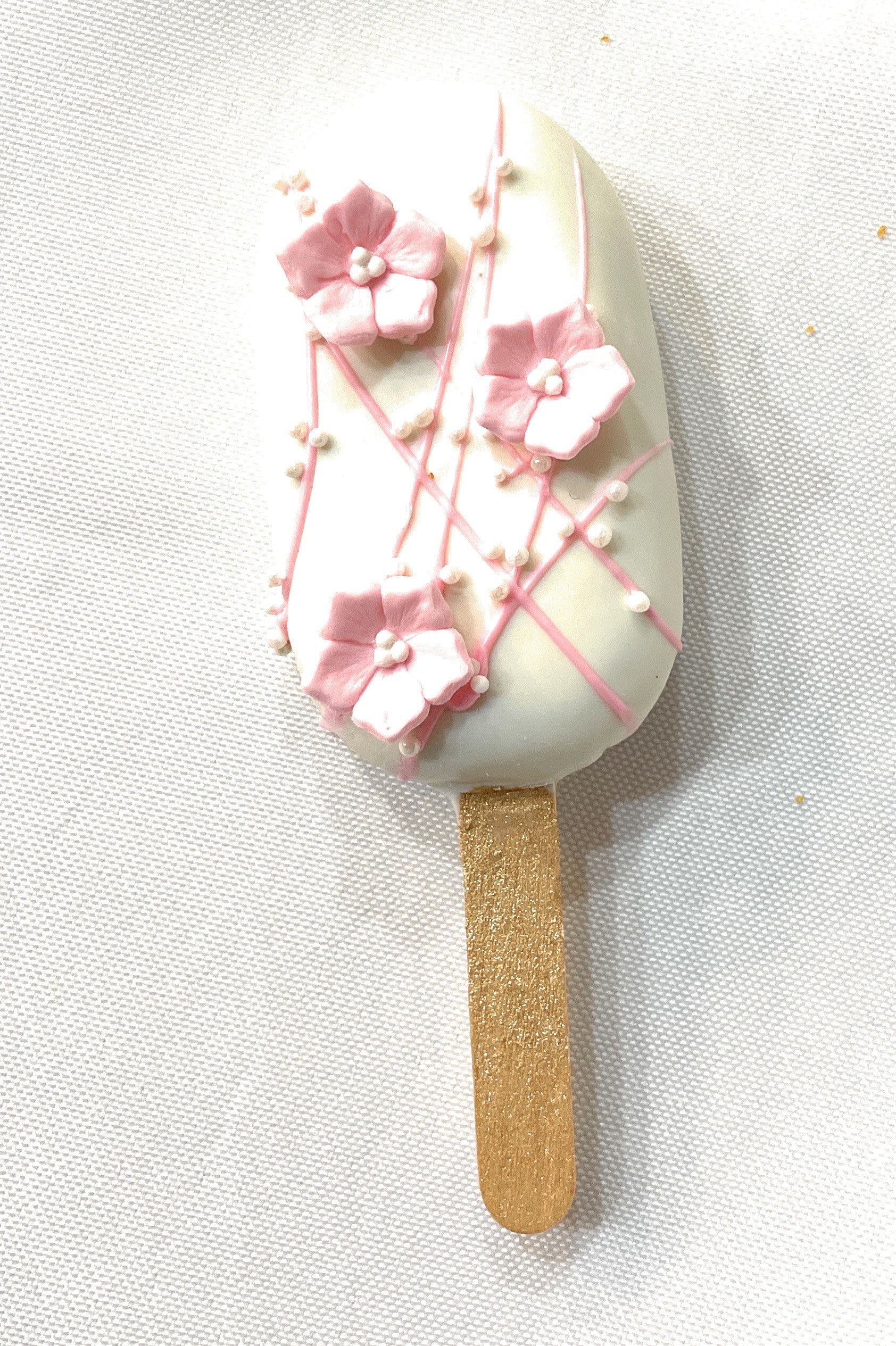 8 Pink and Gold Cakesicles Perfect for Wedding Showers and - Etsy