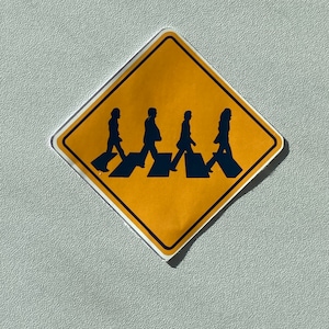 The Beatles Abbey Road Crosswalk Sign Sticker (glossy or Weatherproof ...