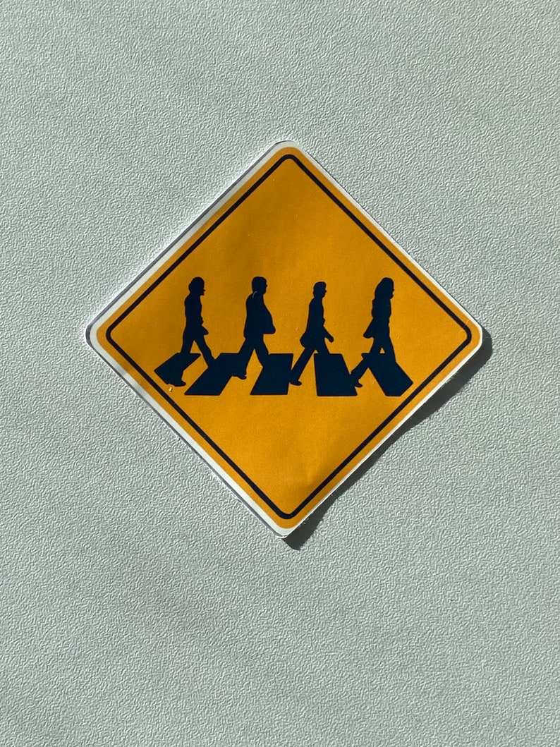 The Beatles Abbey Road Crosswalk Sign Sticker glossy or Weatherproof - Etsy