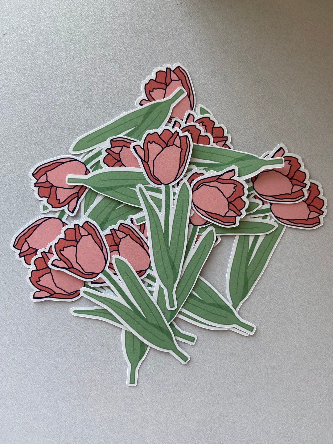 Tulip Sticker (glossy or Weatherproof) - Etsy