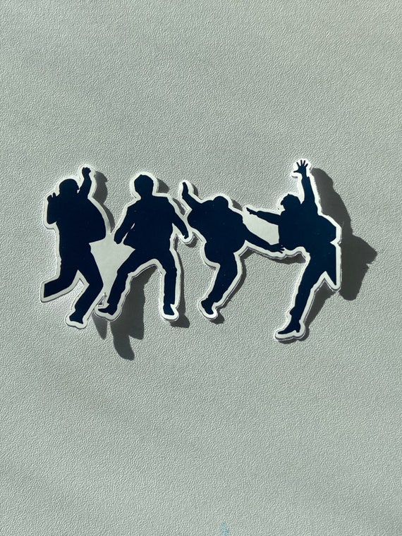 The Beatles Silhouette Jumping Sticker glossy or - Etsy