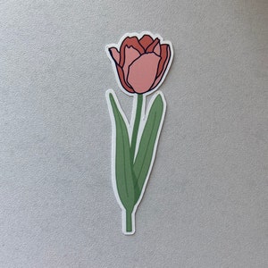 Tulip Sticker (glossy or Weatherproof) - Etsy