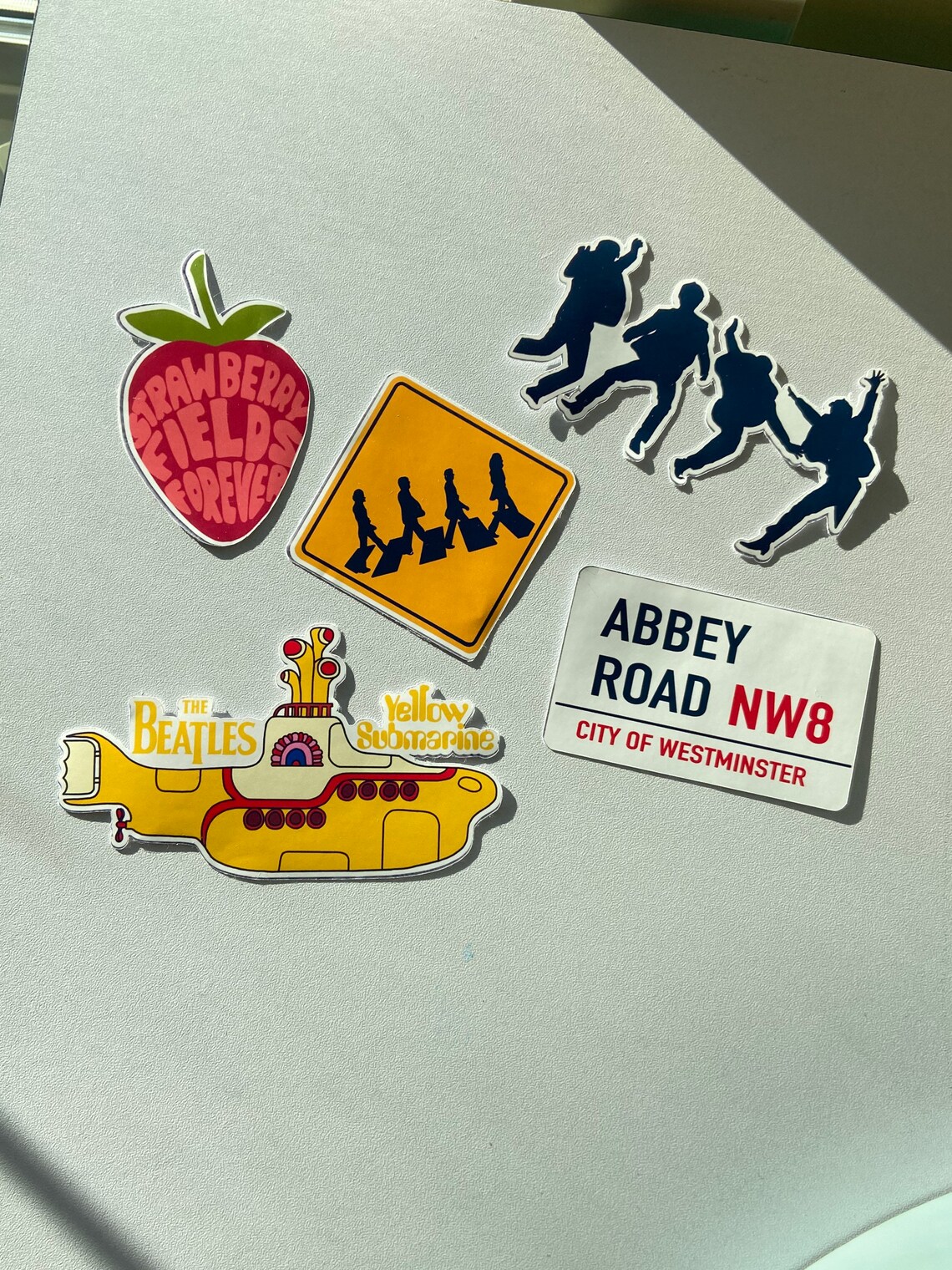 The Beatles Sticker Set 5 Pc - Etsy