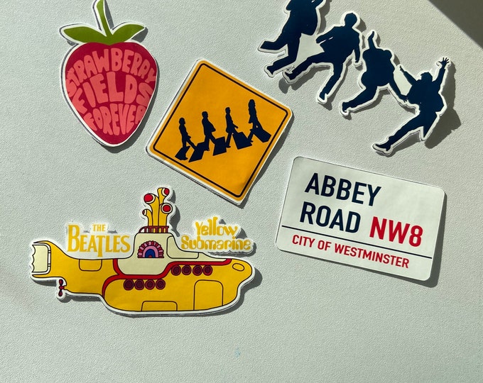The Beatles Sticker Set (5 Pc) - Etsy