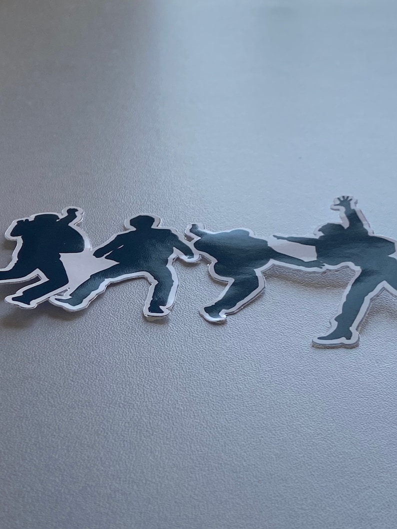 The Beatles Silhouette Jumping Sticker glossy or - Etsy