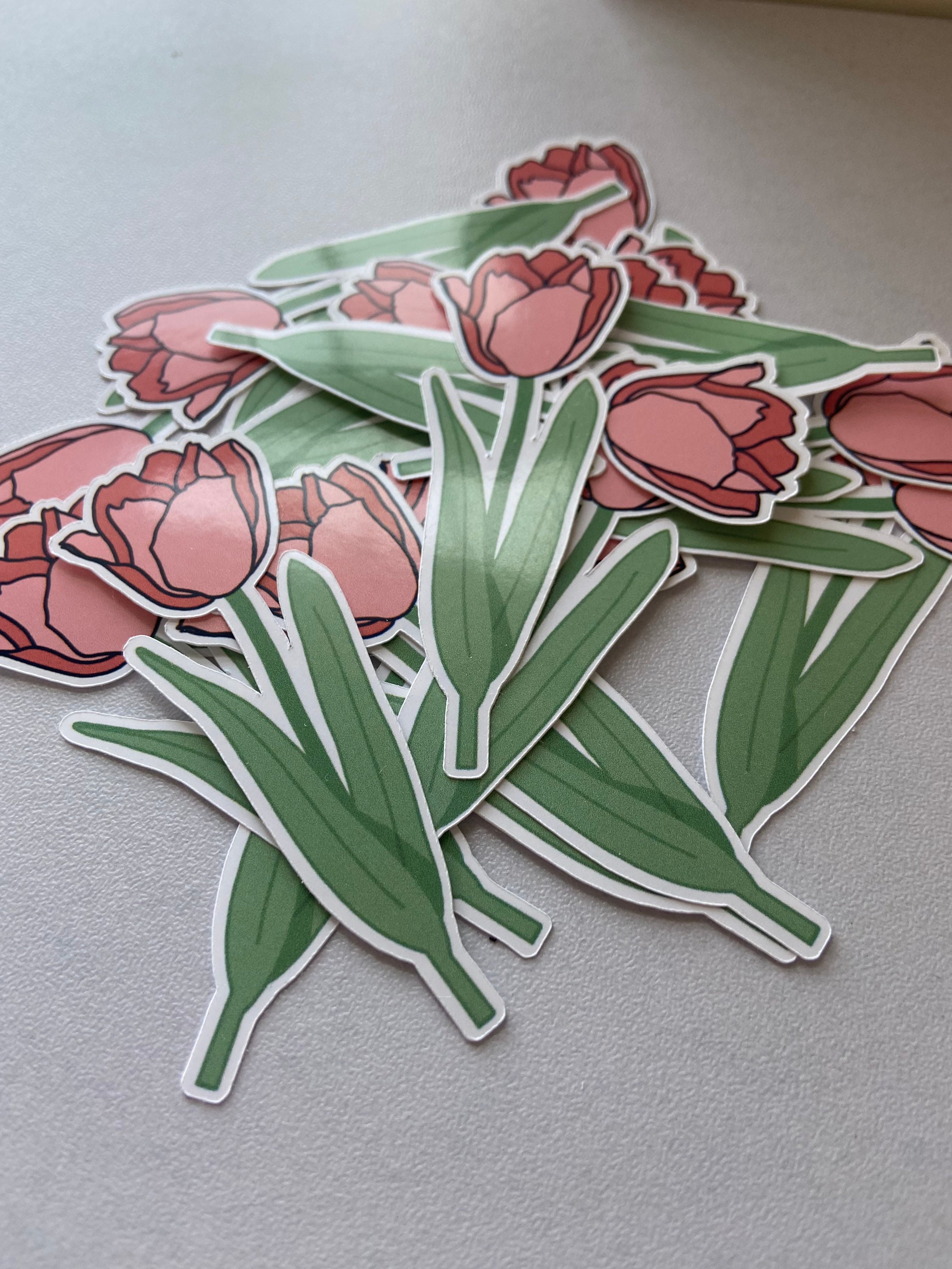 Tulip Sticker glossy or Weatherproof - Etsy