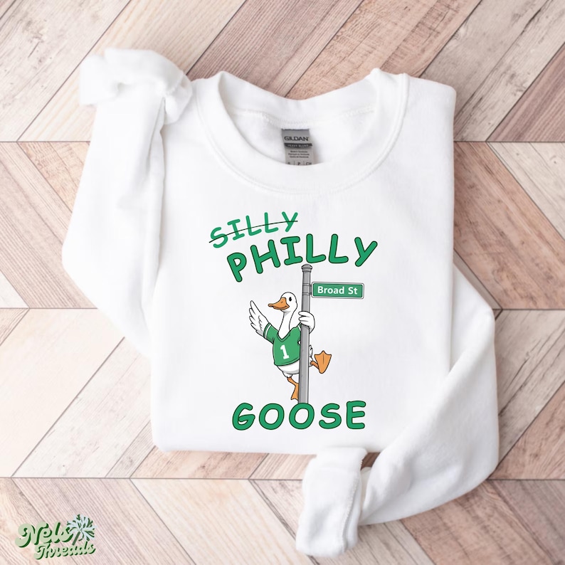 Silly Philly Goose Philadelphia Football Sweatshirt, Funny Crewneck ...