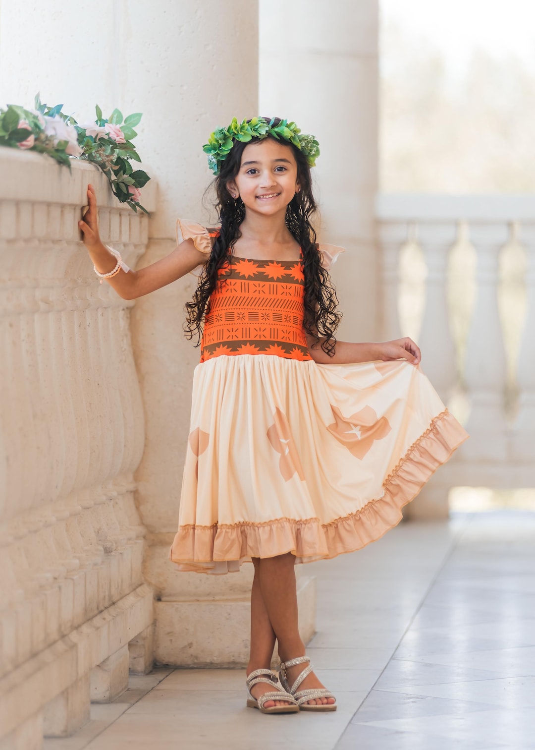 Island Princess Twirly Soft Dress, Princess Dress,costume Moana - Etsy