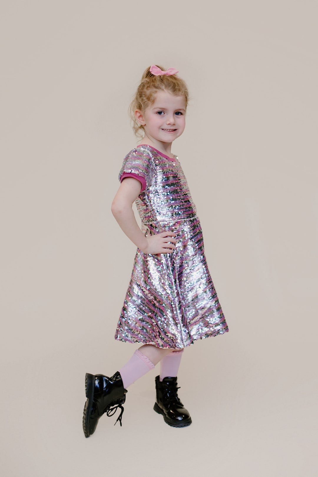 Silver Pink Sparkle Dress, Soft Birthday Girls All Season Girls Doll ...