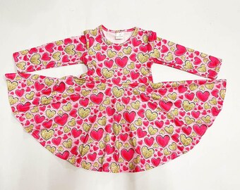 Girls Heart Dress | Etsy