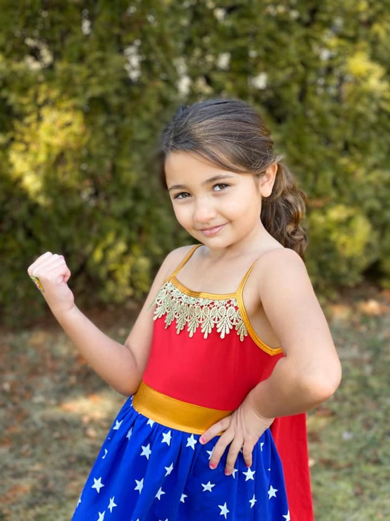 Super Girl Dress With Cape Princess Dresscostume - Etsy