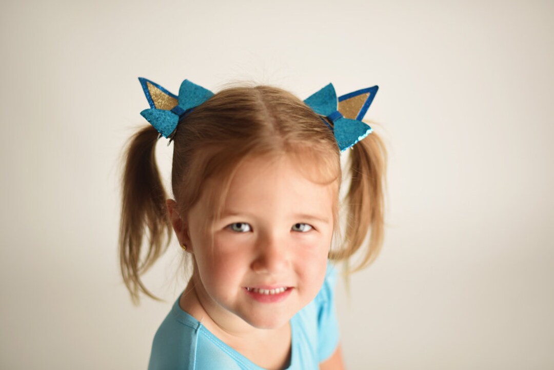 Blue Dog Ears Clips Set, Blue Ears. - Etsy