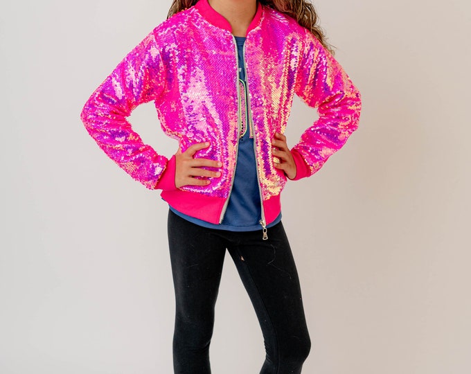 Hot Pink Sparkle Jacket Soft Jackets. - Etsy