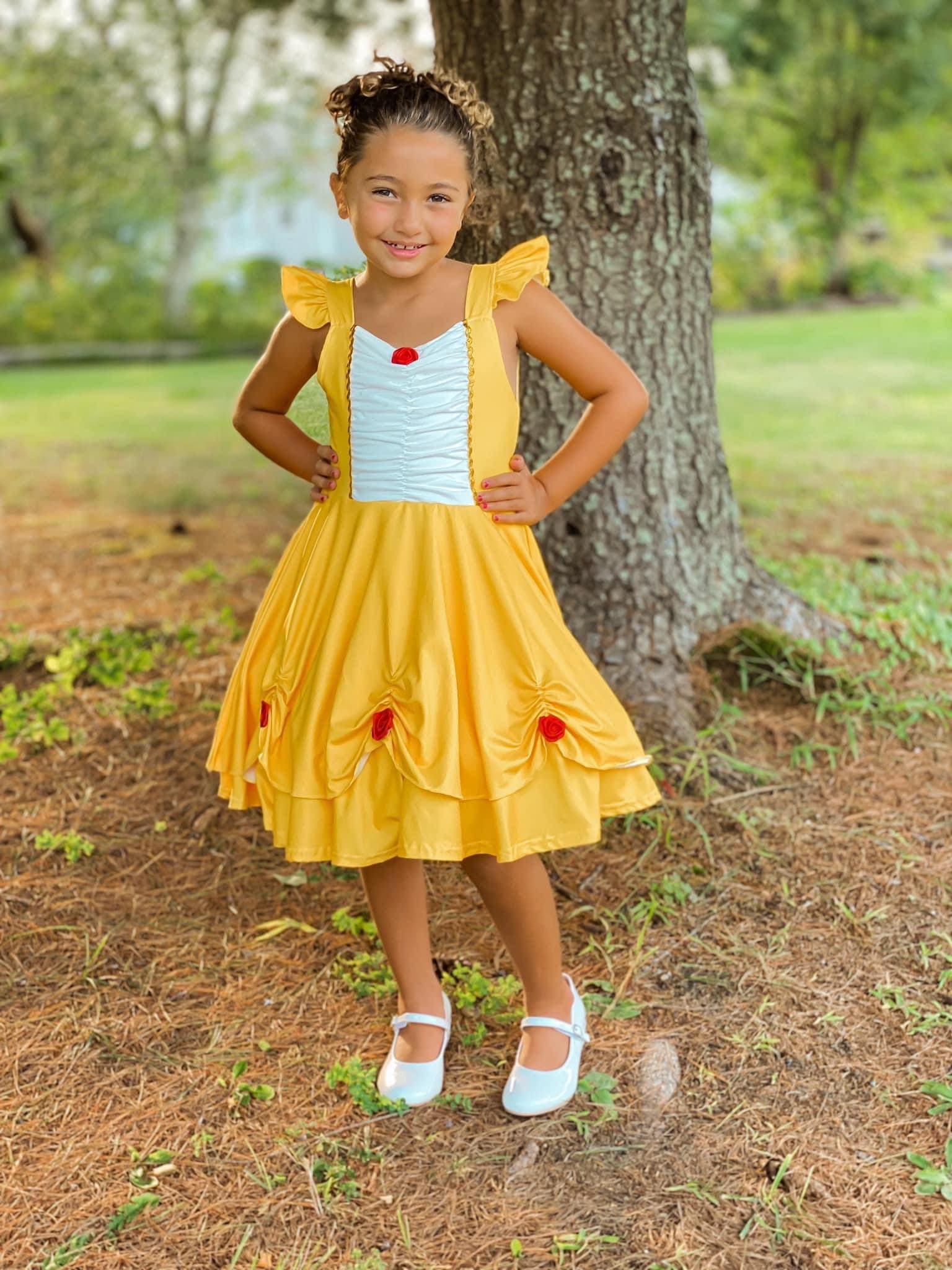 Beauty Twirly Soft Dress Princess Dress Belle Costume - Etsy