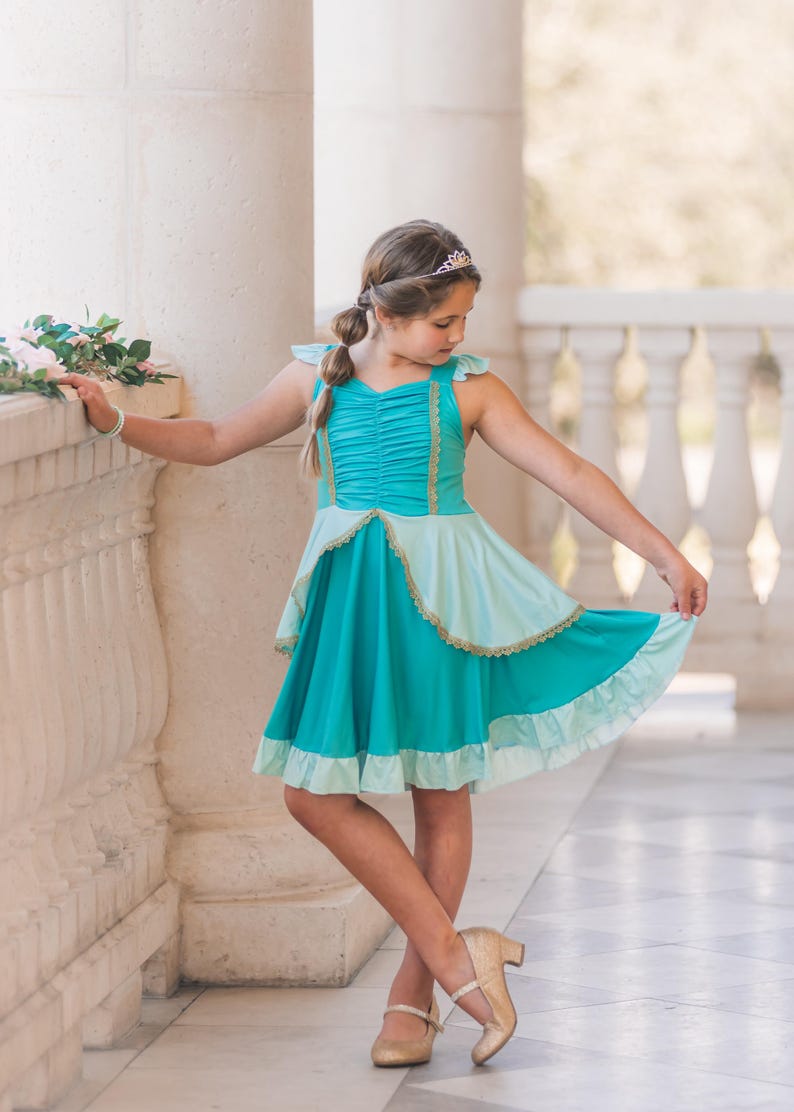 Arabian Princess Twirly Soft Dress, Princess Dress,costume Jasmine - Etsy