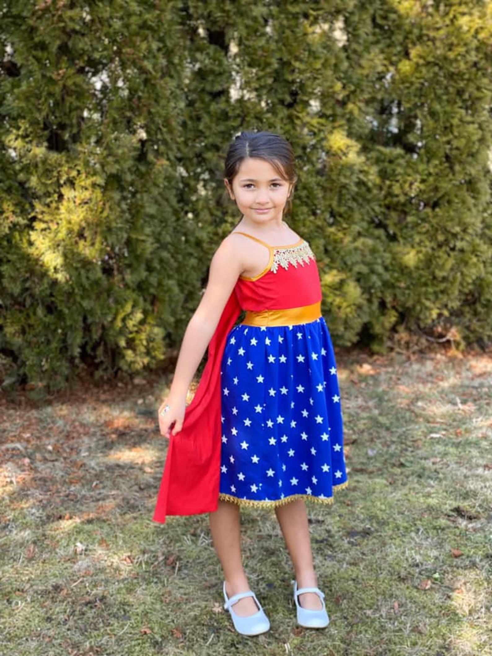 Super Girl Dress With Cape Princess Dresscostume - Etsy