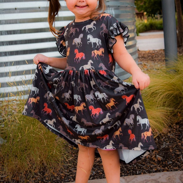 Girls Horse Dress - Etsy