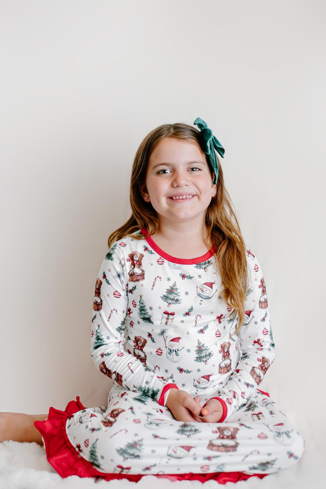 Christmas Teddy and Snowman Lounge Dress Gown Girls - Etsy
