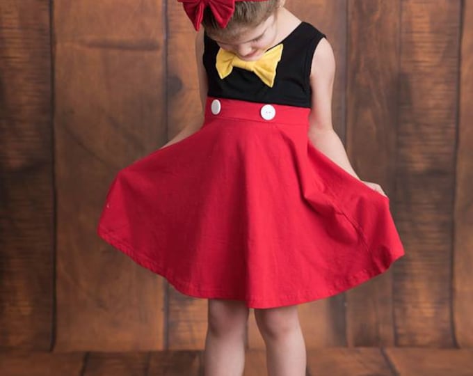 Girls Minnie Mouse Dress | Girls Mickey Mouse Dress | Minnie Mouse ...