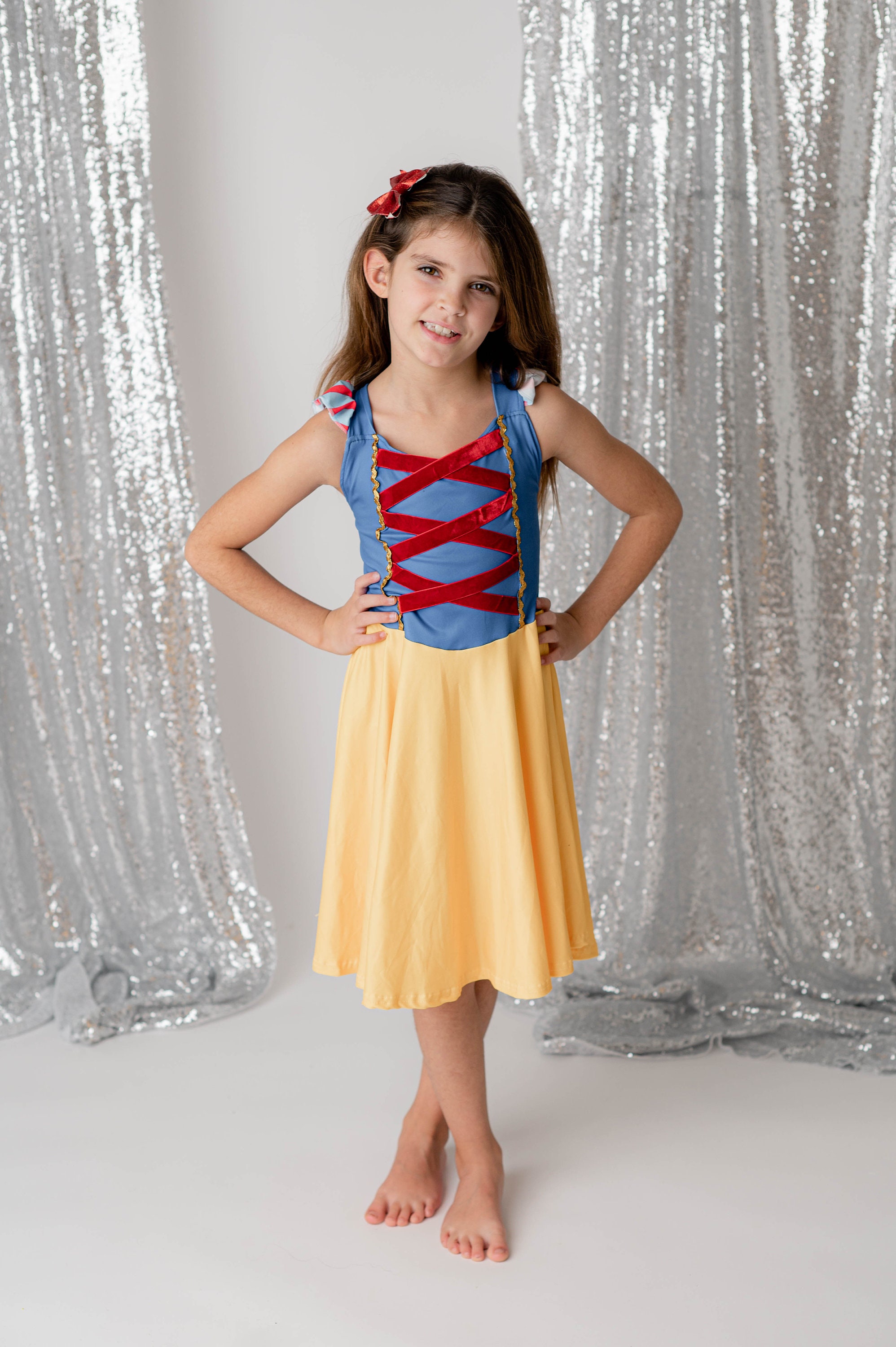 Snow White Twirly Soft Dress Princess Dresscostume Apple - Etsy