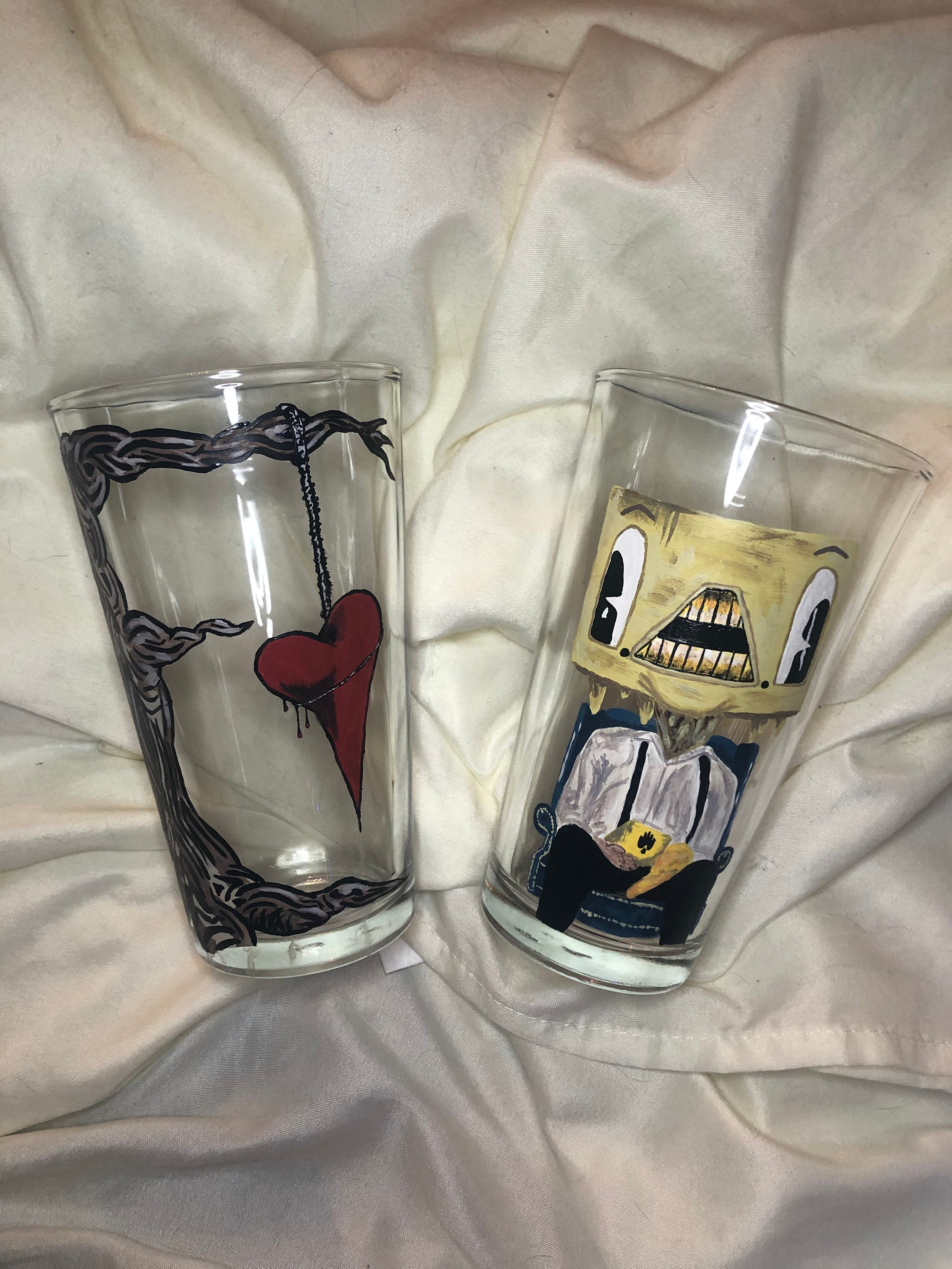 Custom Hand Painted Assorted Glassware - Etsy