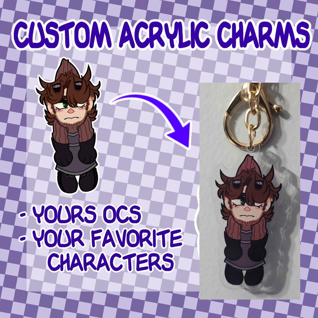 Custom Dangling Acrylic Charm of Your OC or Favorite Character! - Etsy