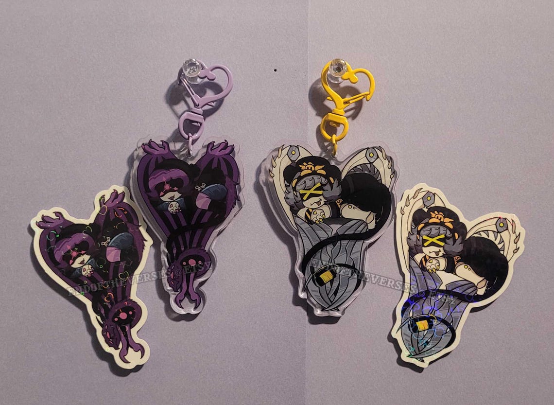 Murder Drones Charms & Stickers - N and Uzi Hearts - Etsy
