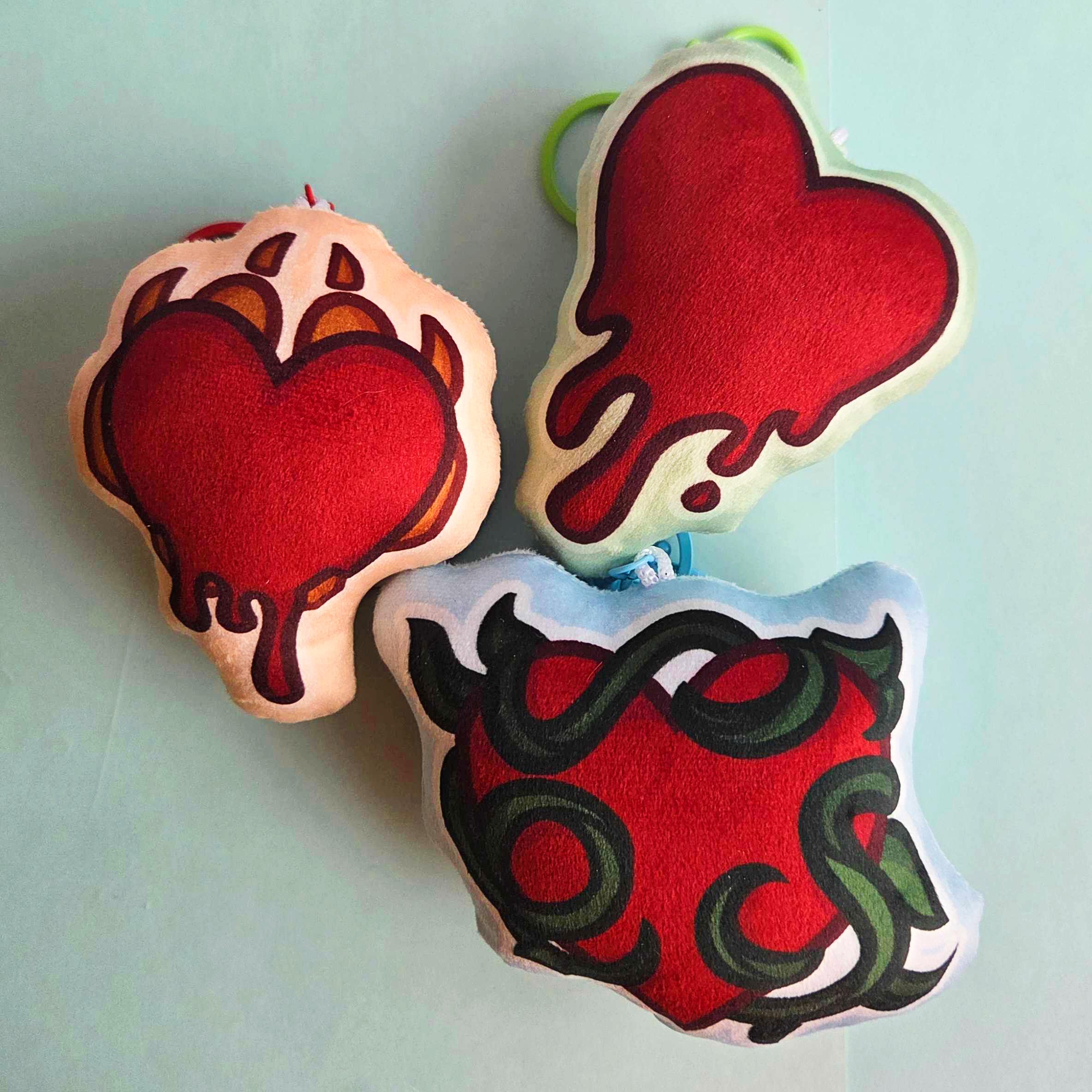 PREORDER: Boyfriend to Death Heart Plush Keychains (ren, Lawrence ...