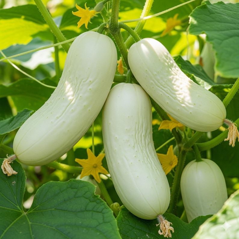 White Wonder Cucumber Seeds: Grow Plump Heirloom White Cucumbers ...