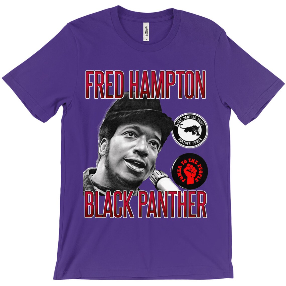 Fred Hampton Black Panther Party Pin T-Shirt Civil Rights | Etsy