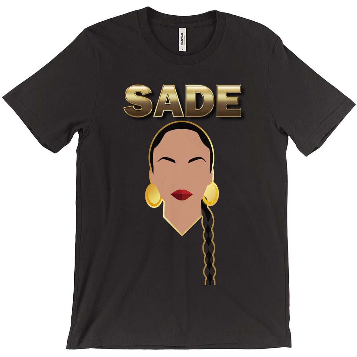Sade Silhouette Gold Outline Unisex Design - Etsy