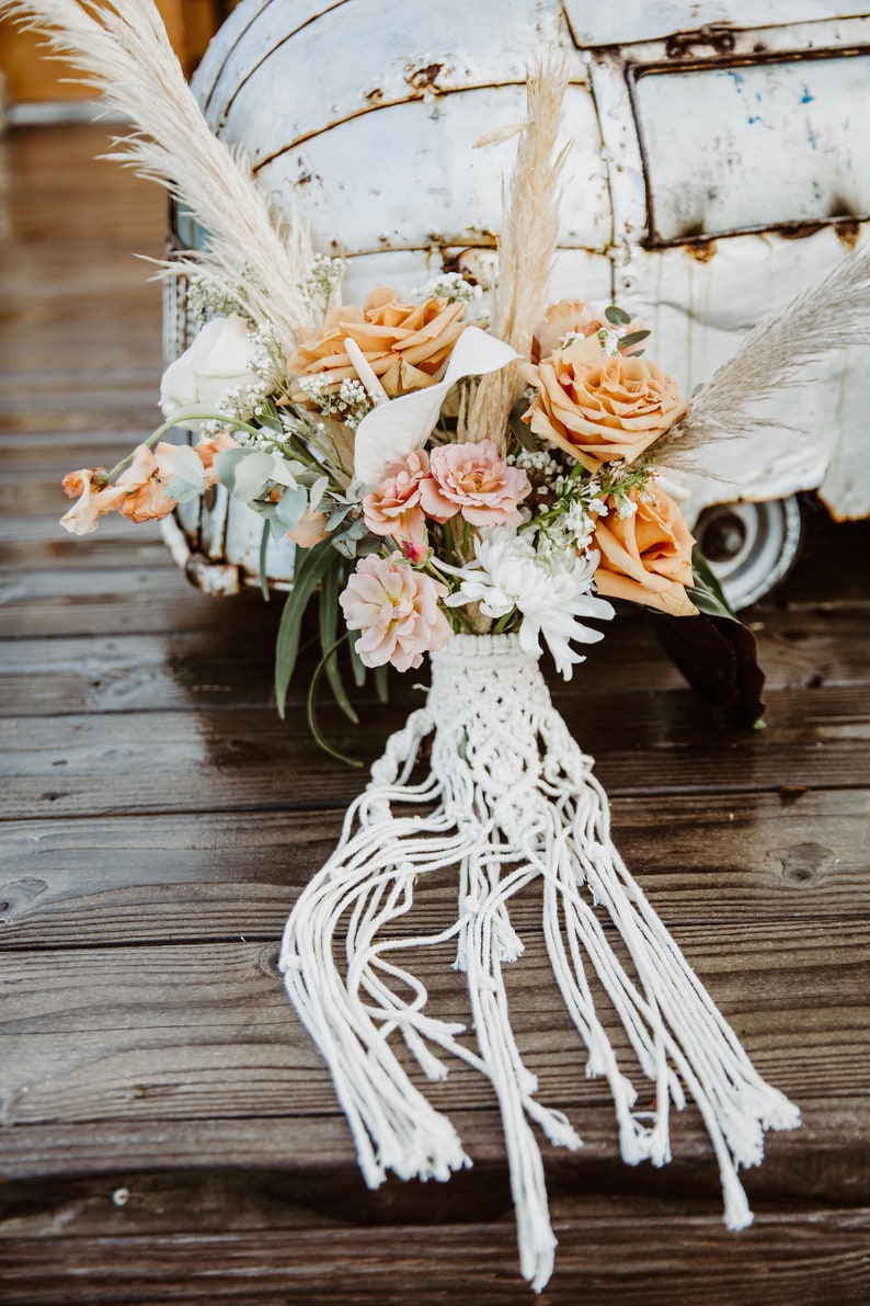 Involucro bouquet da sposa Macrame - Etsy Italia