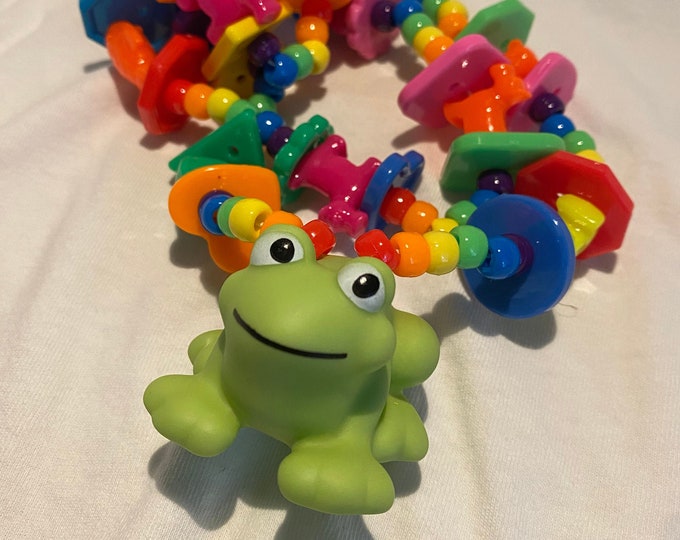 Kidcore Decora Rubber Frog Rainbow Necklace - Etsy