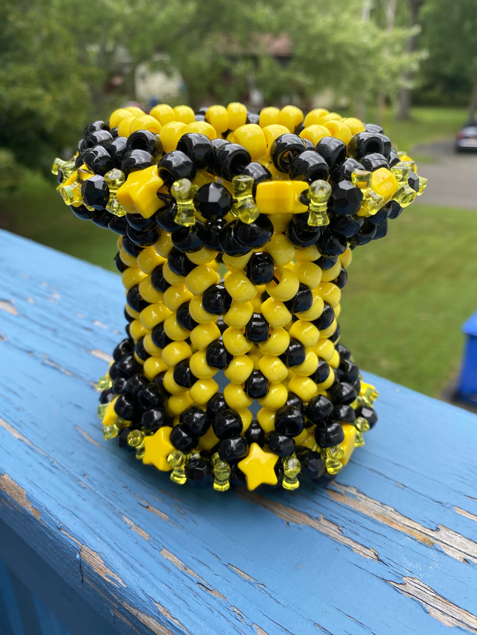Yellow and Black Xbase Kandi Cuff | Etsy