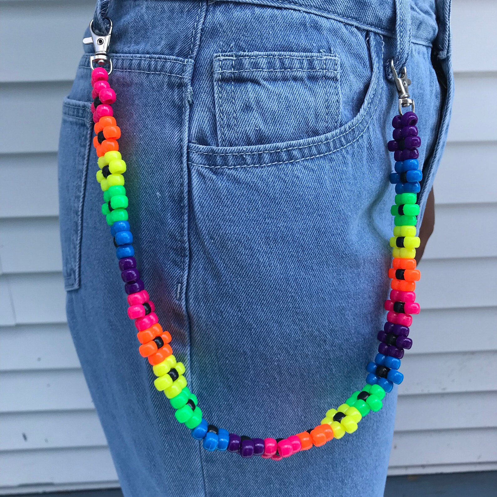 Neon Rainbow Belt Chain - Etsy