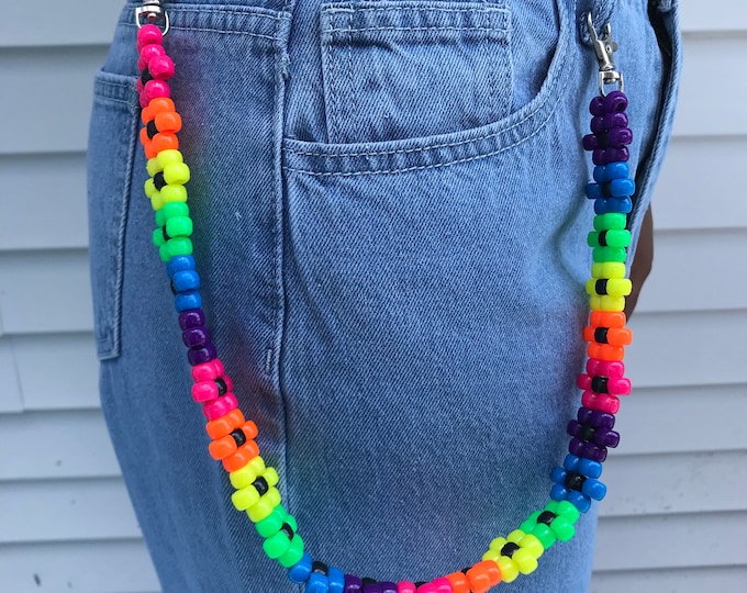 Neon Rainbow Belt Chain - Etsy