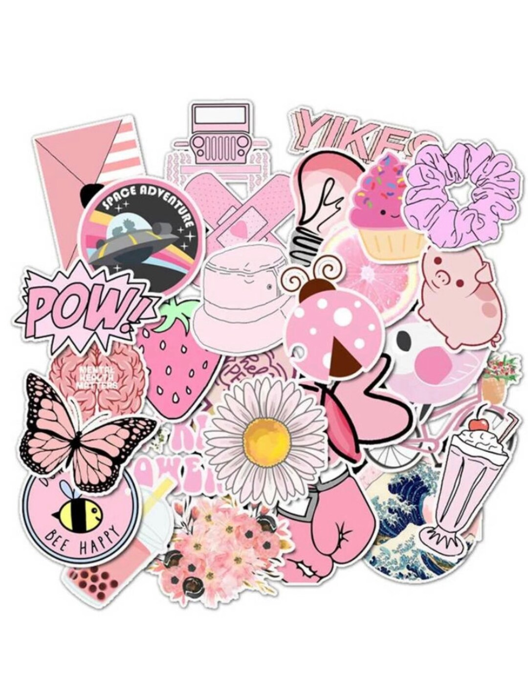 50 Pink Premium Sticker Pack| VSCO Stickers| Laptop Decals| Hydro ...