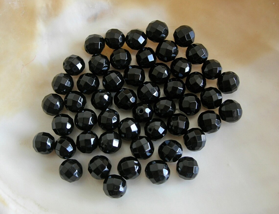 50 pieces OF ONYX faceted balls of 4 mm | Etsy