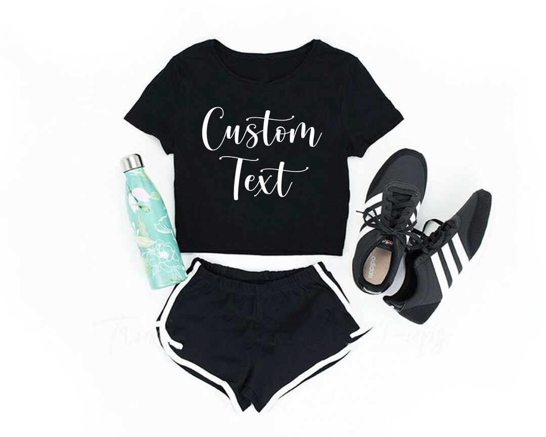 Custom Text Crop Top Custom Crop Top Custom Design Top Etsy