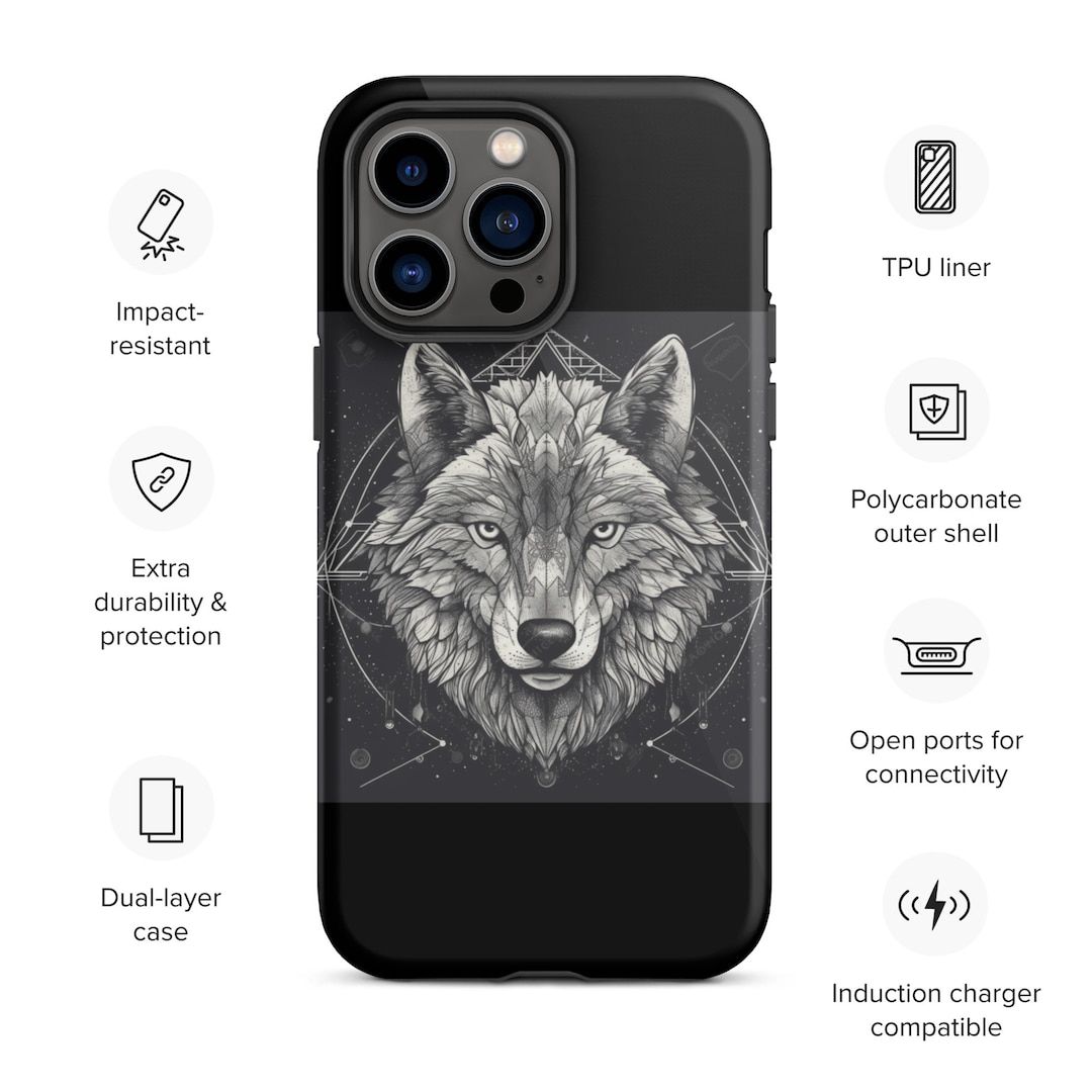 Geometric Wolf Phone Case, Geometric Wolf, Wolf Head, Phone Case for SE ...