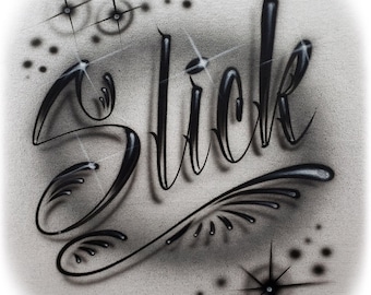 Airbrushed Lettering | Etsy