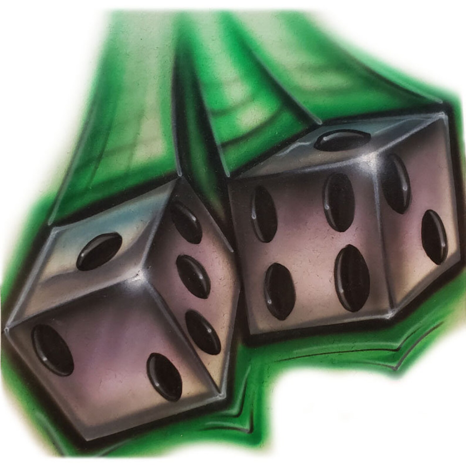 Airbrushed Rolling Dice Design Shirt With Personalized Name of | Etsy