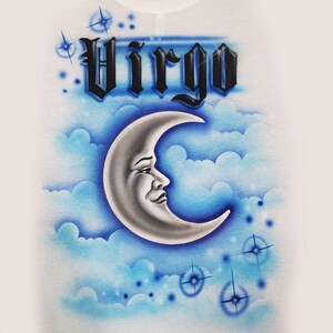 Airbrushed Moon Design Shirt With Personalized Name of Your Choice - Etsy